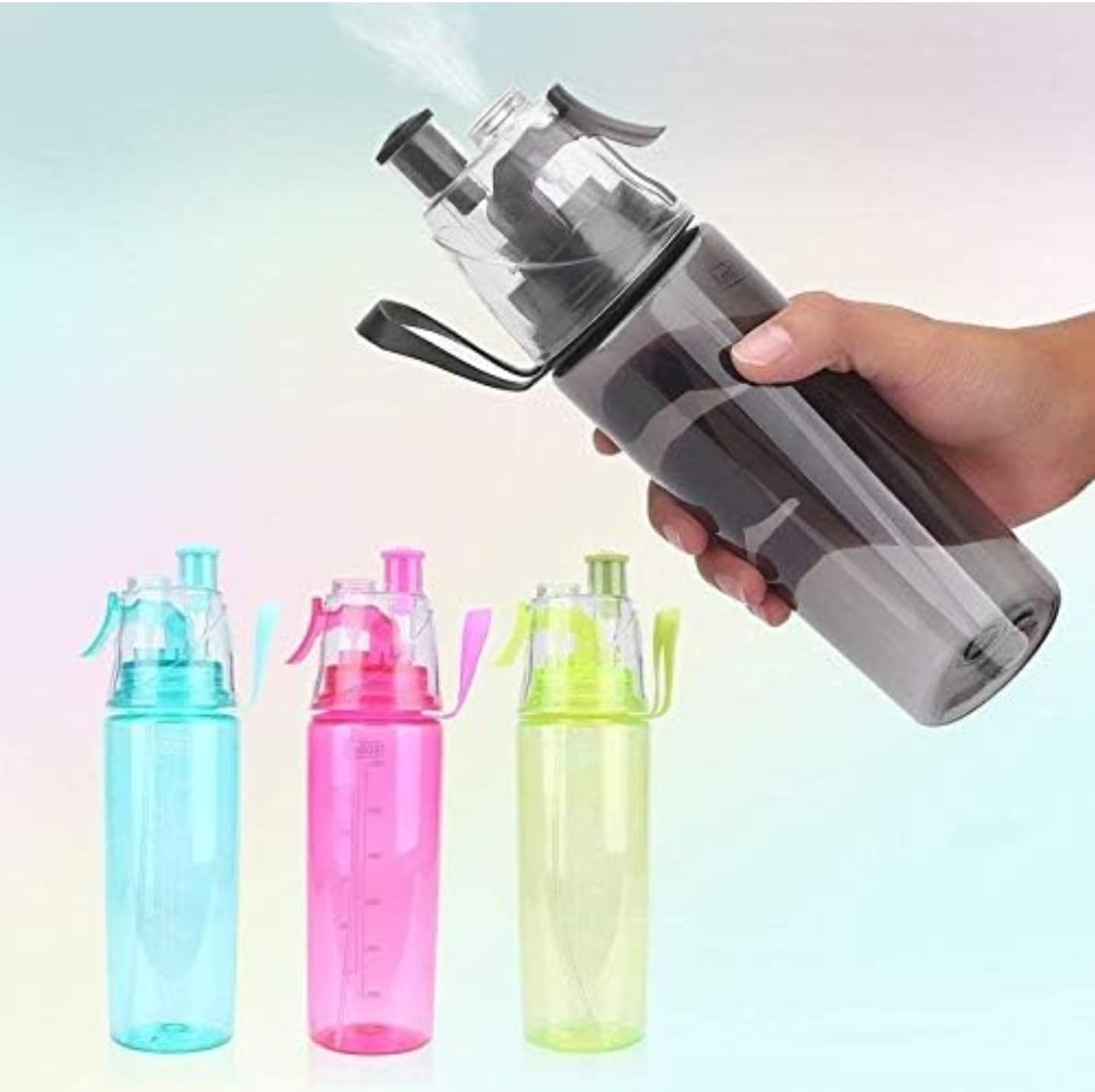 Mist Spray Water Bottle 600ml Portable Sport Water Bottle, Anti-Leak ...