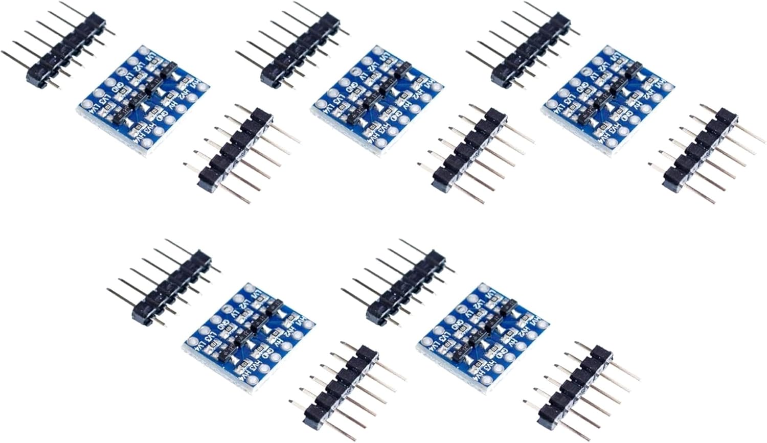 TECNOULAB 5 pcs 4-Channel IIC I2C Logic Level Converter Bidirectional ...