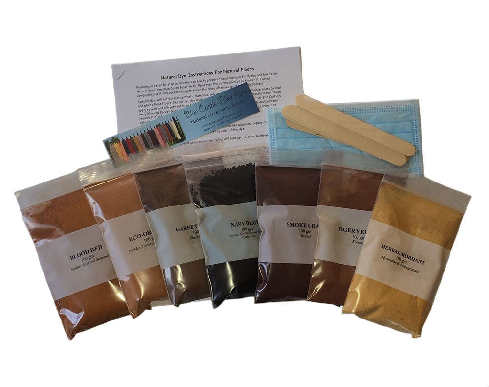 Buy NATURAL DYE KIT - 100 gms of each Six All Natural Dyes Plus al ...