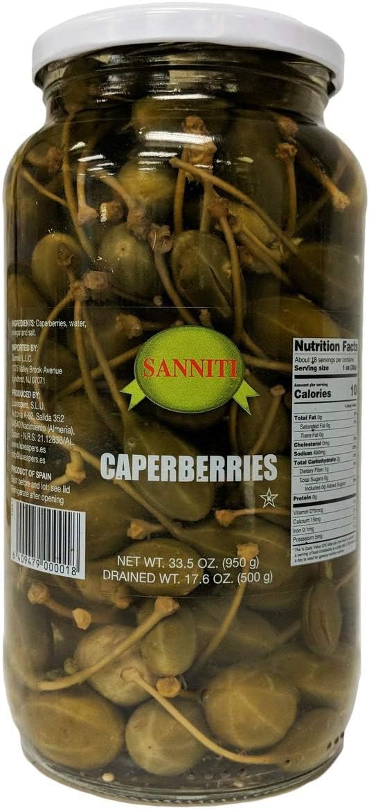 Amazon.com : Sanniti Spanish Non Pareil Capers in Vinegar and Salt ...