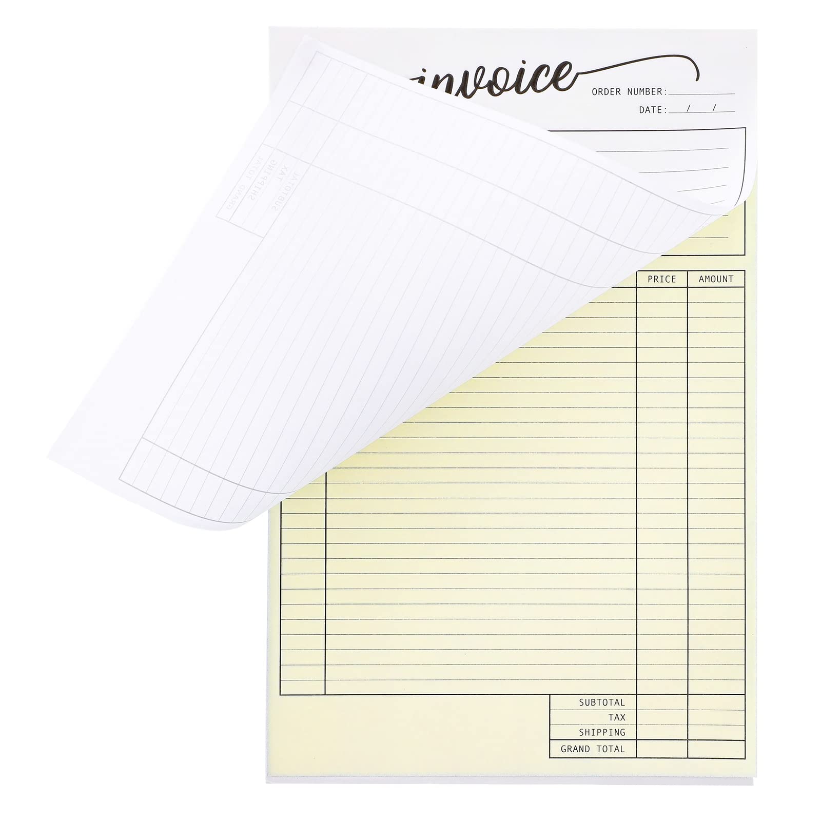 Buy 2 Pack Carbonless Work Order Forms with Copy, Invoice Book for ...