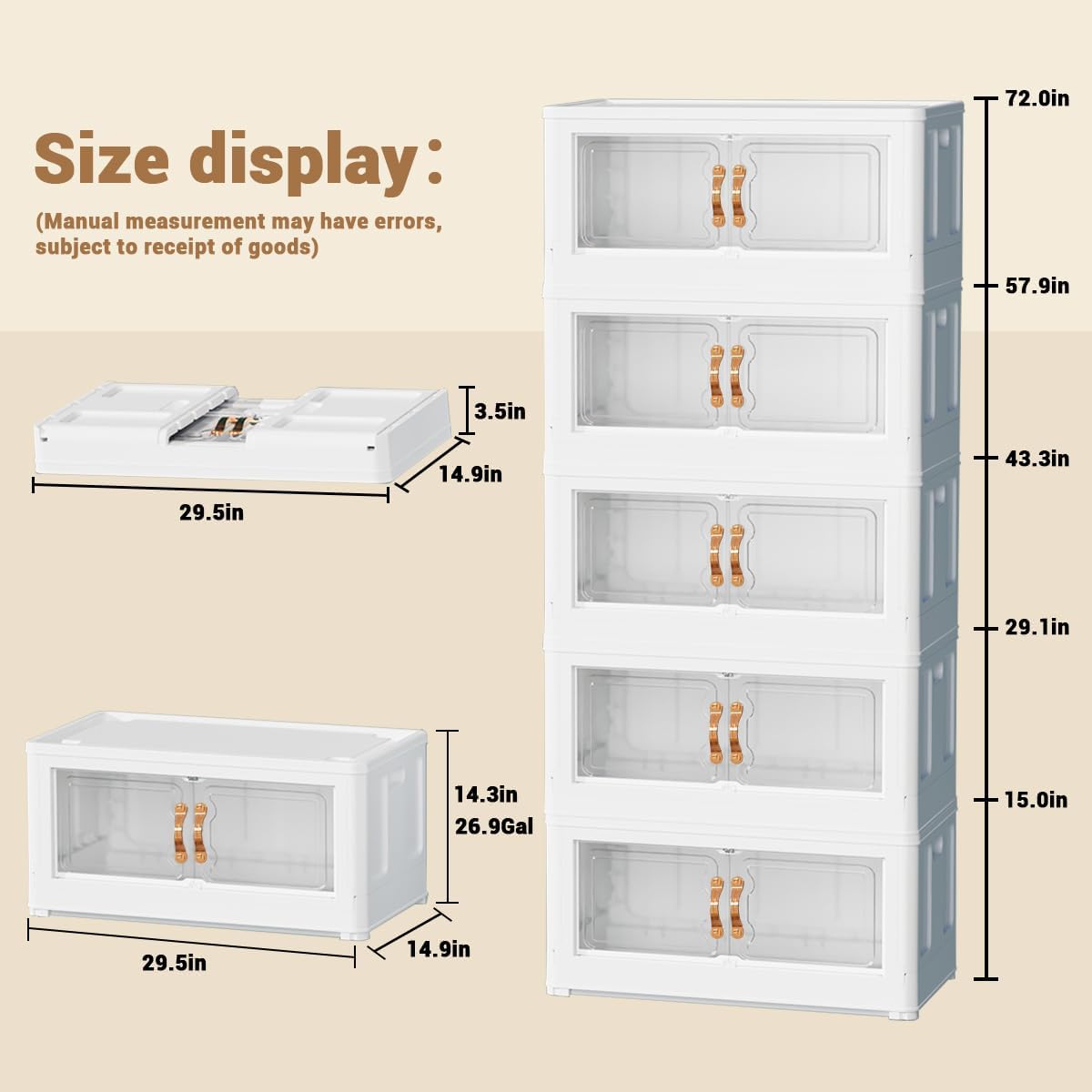 Contenedores de almacenamiento apilables con tapas, organizadores y ...