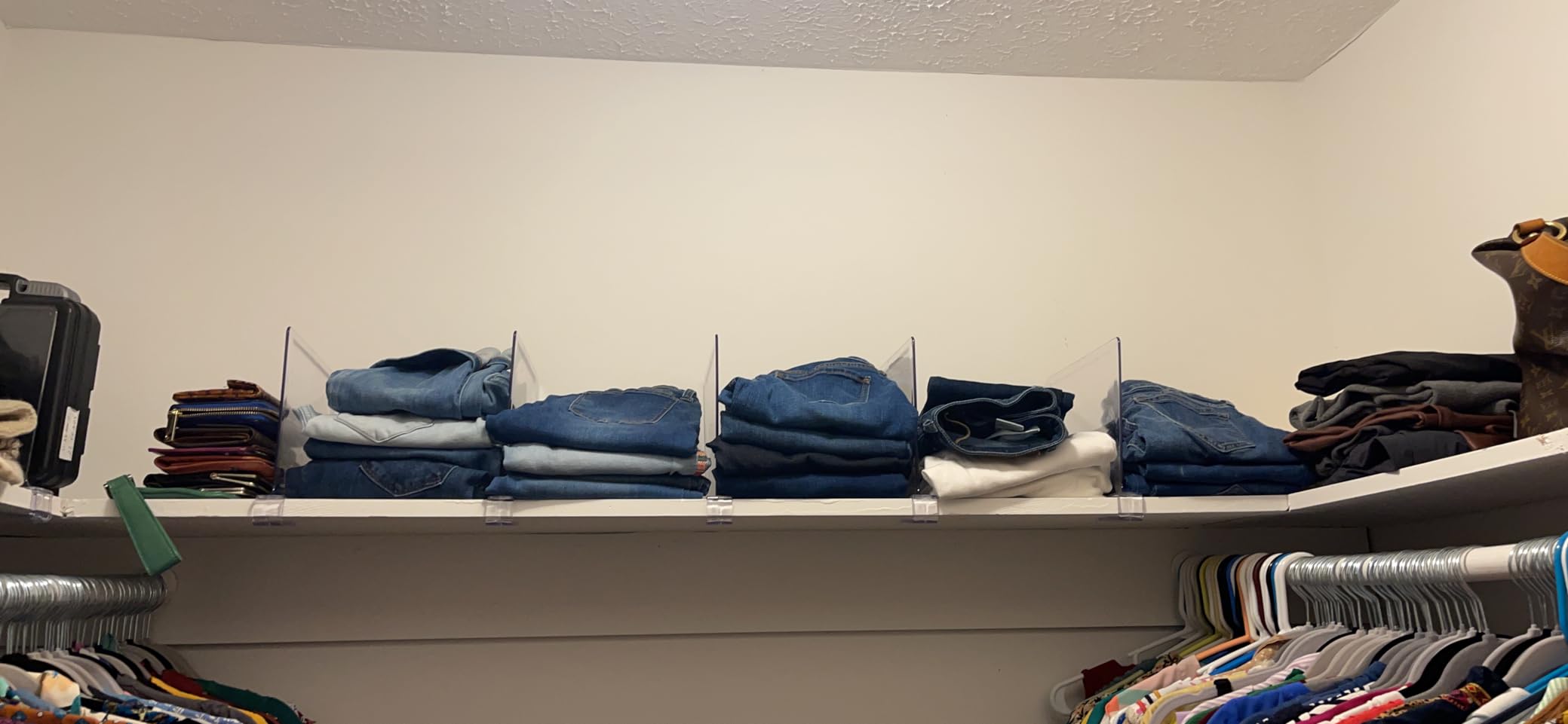 $6/mo - Finance BigBcart Acrylic Shelf Dividers for Closet Organization ...