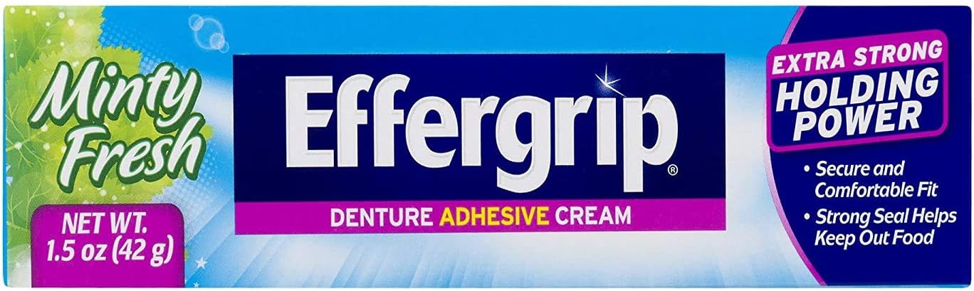 Amazon.com: Effergrip Denture Adhsive Size 1.5z : Health & Household