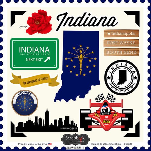Amazon.com: Indiana Sightseeing Scrapbook Stickers (60316)
