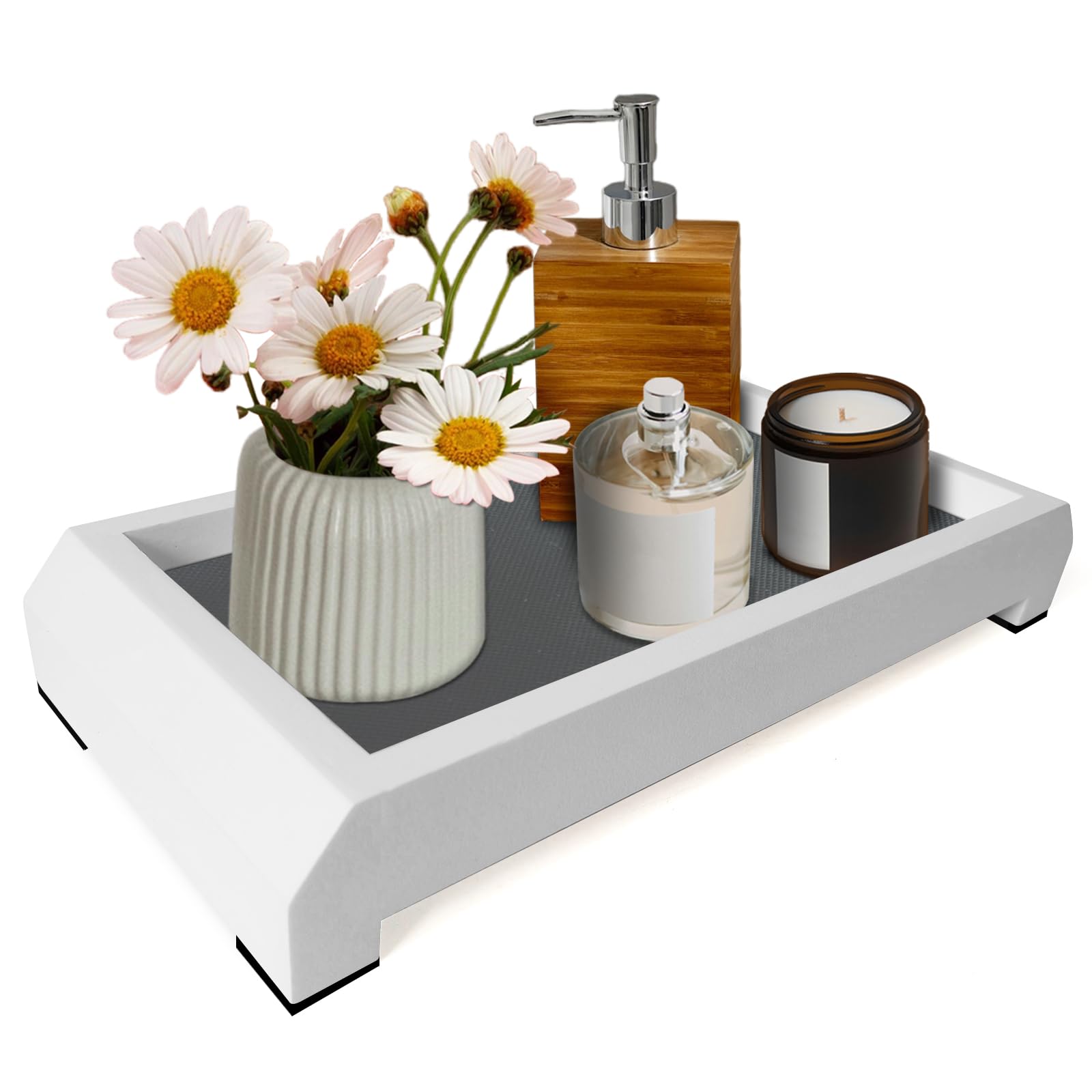 Amazon.com: Yizmark Double-Sided Vanity Tray – Decorative Tray and Wood ...