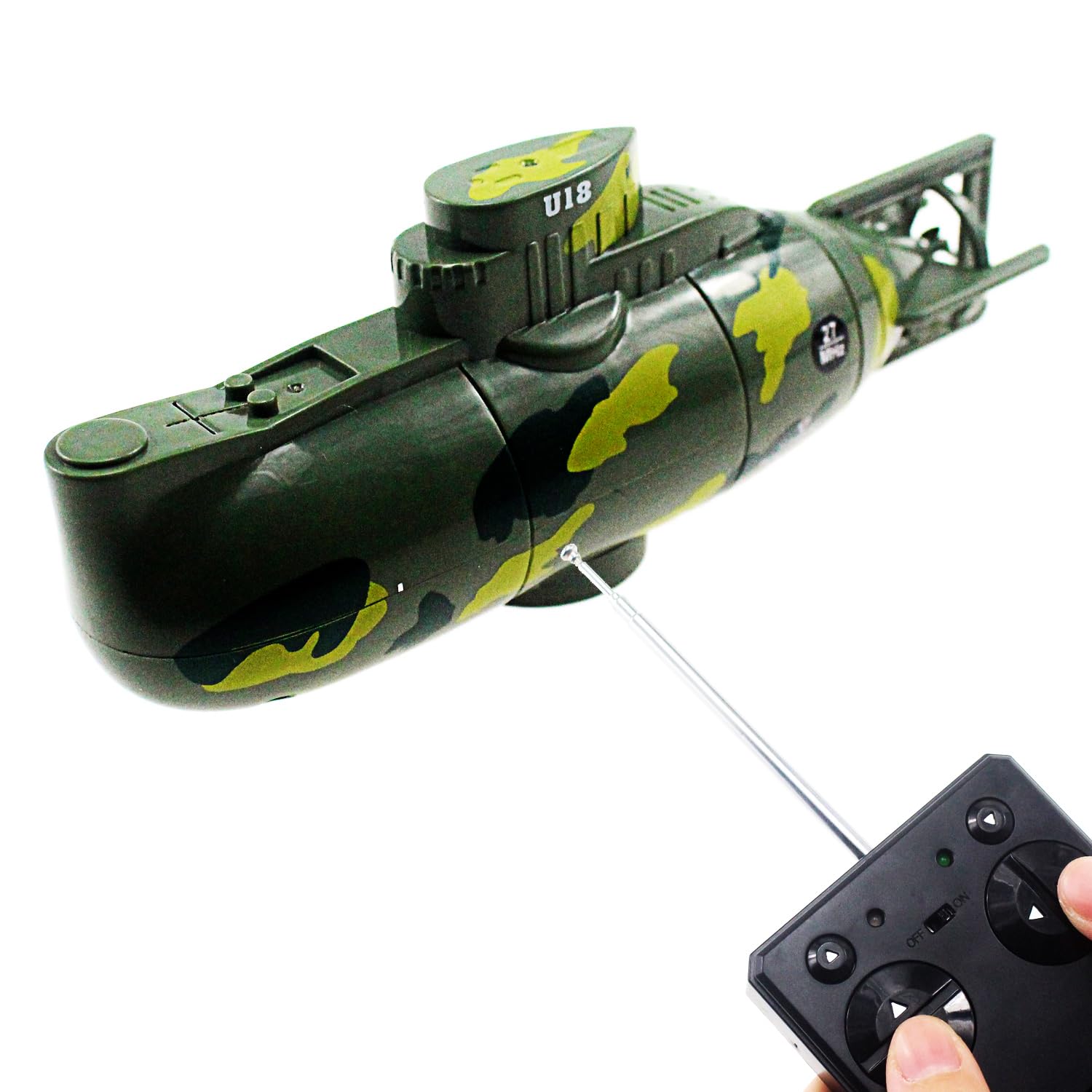 Tipmant Mini RC Submarine Remote Control Boat Military Model Electronic ...