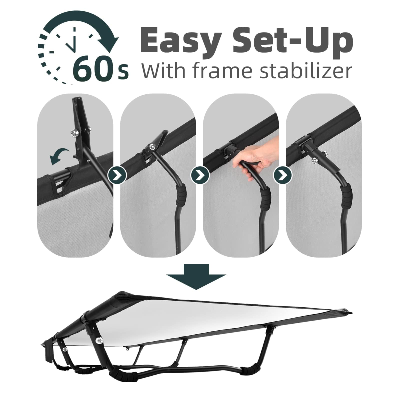 Snapklik.com : Extremus Camping Cot, Ultra-Lightweight Sleeping Cot For ...