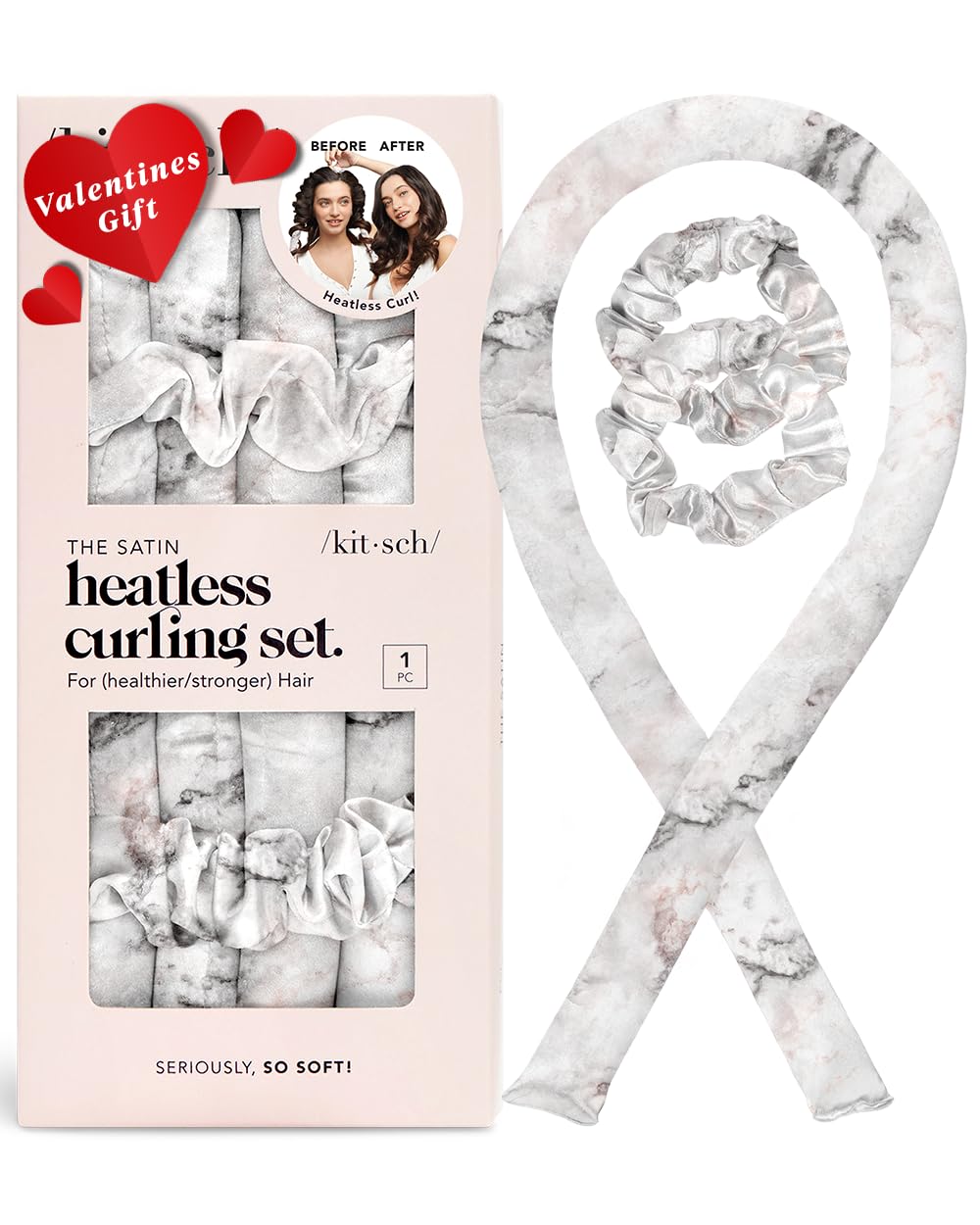 Amazon.com : Kitsch Satin Heatless Curling Set - Valentines Gift for ...