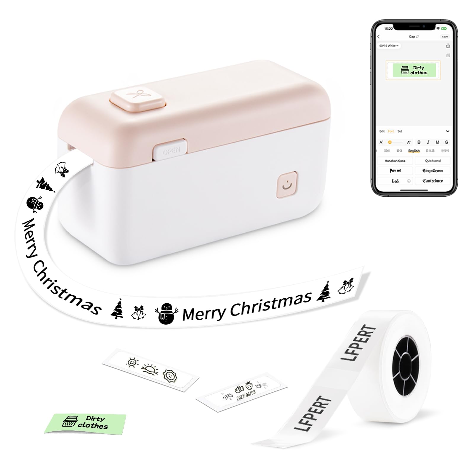 Amazon.com : LFPERT Label Maker Machine with Tape - HP4 Portable ...