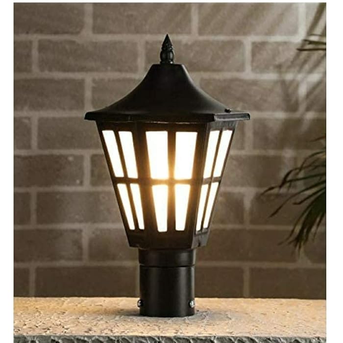 Buy MS Model L-21 Main gate Lights Pillar Waterproof with Black Metal ...