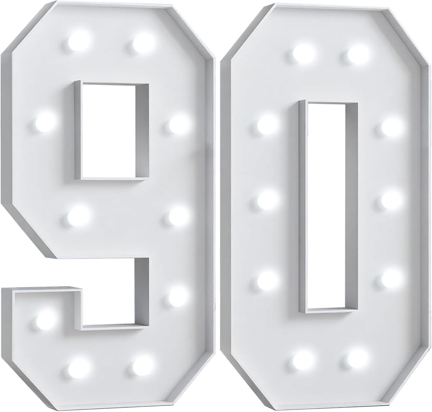 Birthday Decorations 4FT Large Light Up Numbers Sign Marquee Number for ...