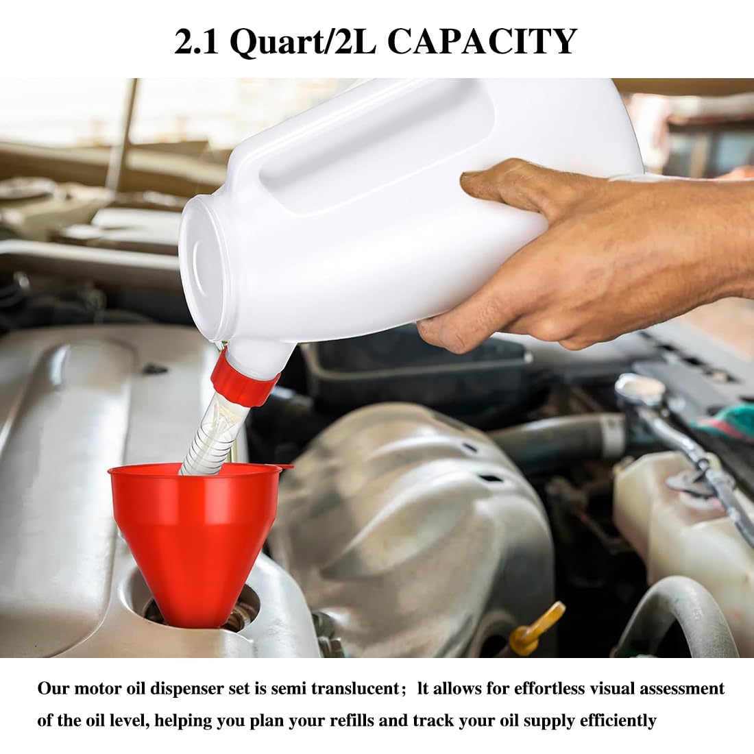 Snapklik.com : 1 Pack 1.2 Quart/12L Oil Measuring Container Automotive ...