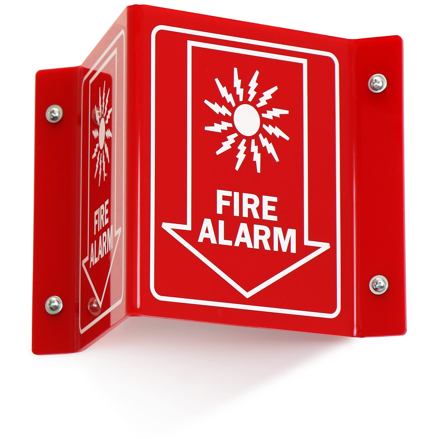 Projecting V Sign Fire Alarm Safety Sign Pvc Water Proof | Desertcart INDIA