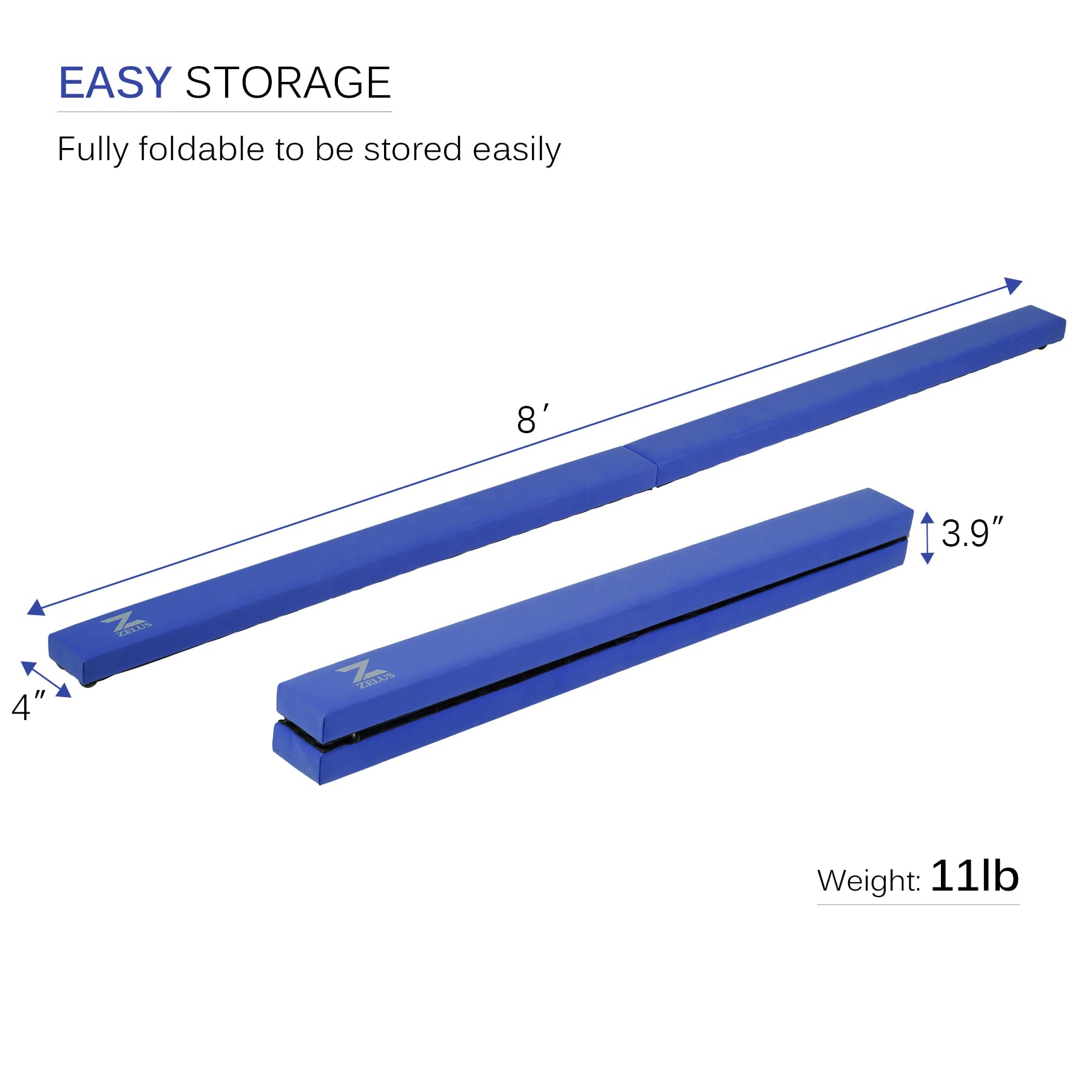 Snapklik.com : ZELUS 8ft. Folding Gymnastics Balance Beam, Floor ...