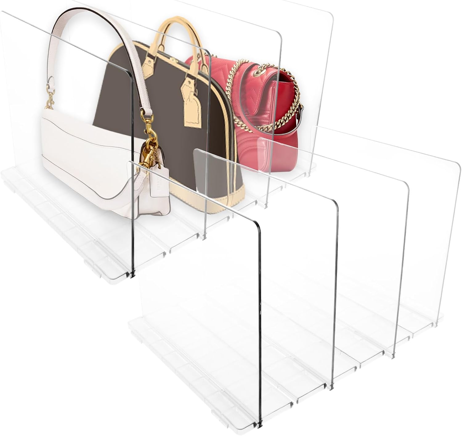 Amazon.com: Acrux7 2PCS Purse Organizer for Closet, Adjustable Handbag ...