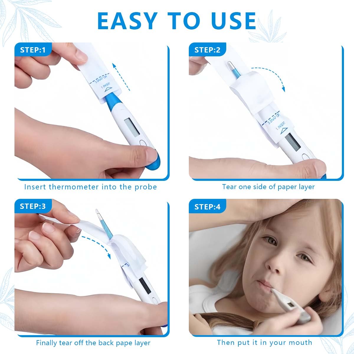 Snapklik.com : OBTANIM 200 Pieces Disposable Digital Thermometer Probe ...