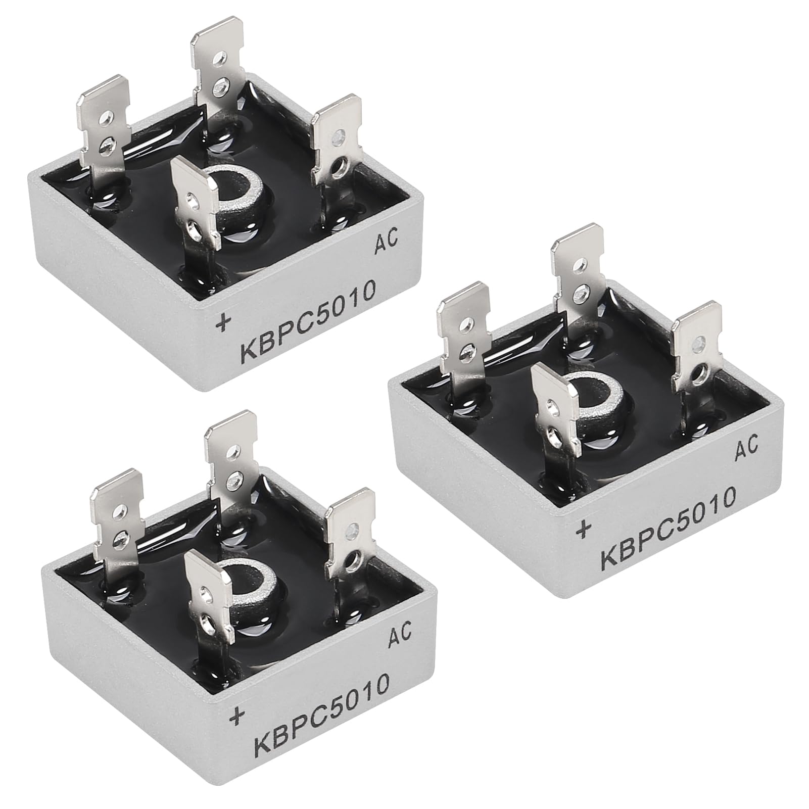 3Pcs KBPC5010 50A 1000V Bridge Rectifier Diode Single Phase Full Wave ...