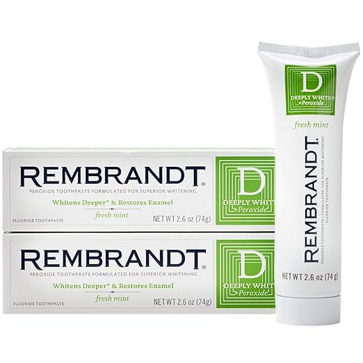 Amazon.com : Rembrandt Deeply White + Peroxide Whitening Toothpaste ...
