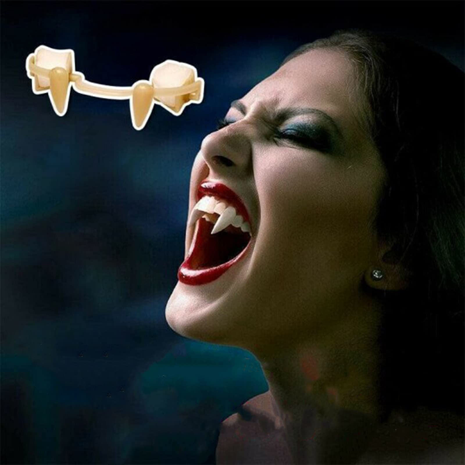 Buy Retractable Vampire Fangs for Adults Fake Fangs Teeth Cosplay ...
