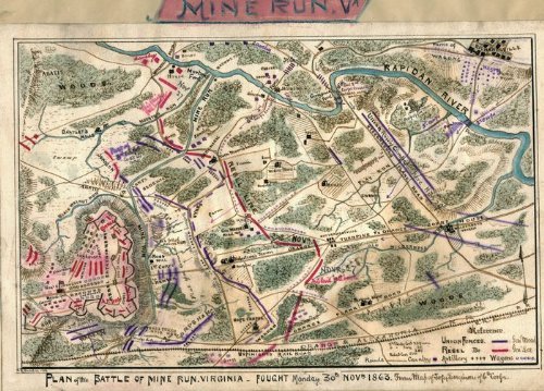 Amazon.co.jp: Civil War Map Reprint: Plan of the battle of Mine Run ...