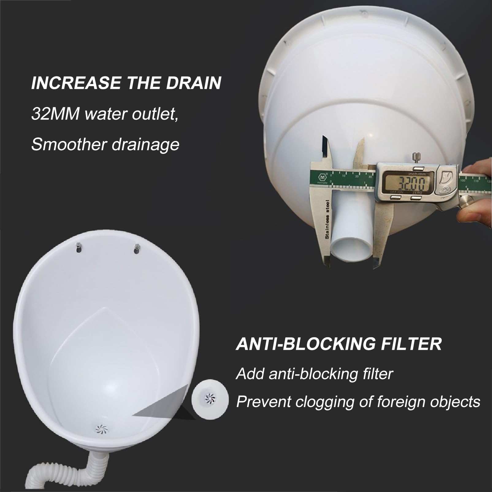 Urinals For Men Spill Proof Nighttime Waterless Urinal With Hose ...