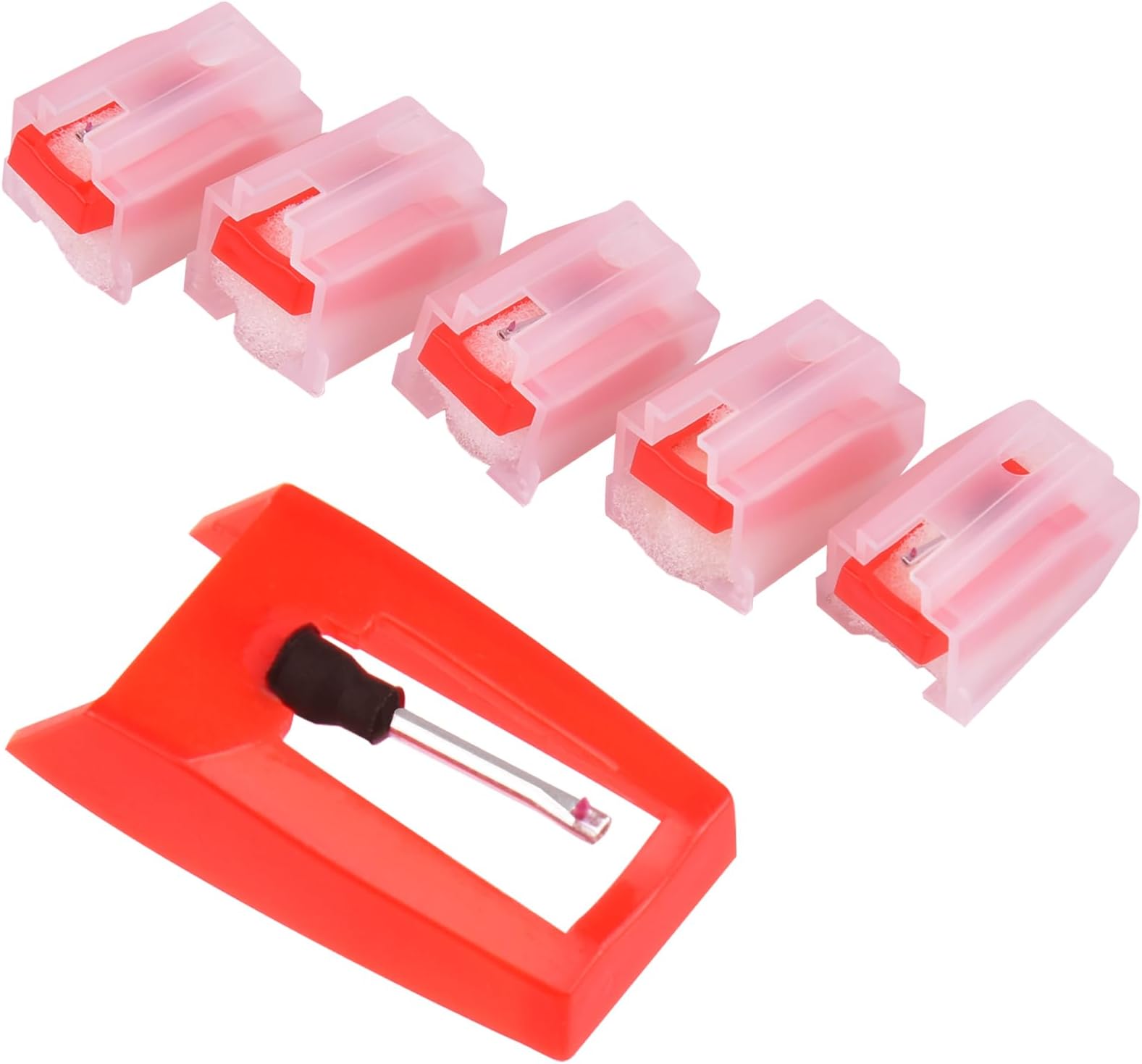 5 Pack Record Player Needle, Universal Compatibility Turntable Stylus ...