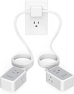 Amazon.com: TESSAN Twin Extension Cord 12 FT, Double Ended Flat Plug ...