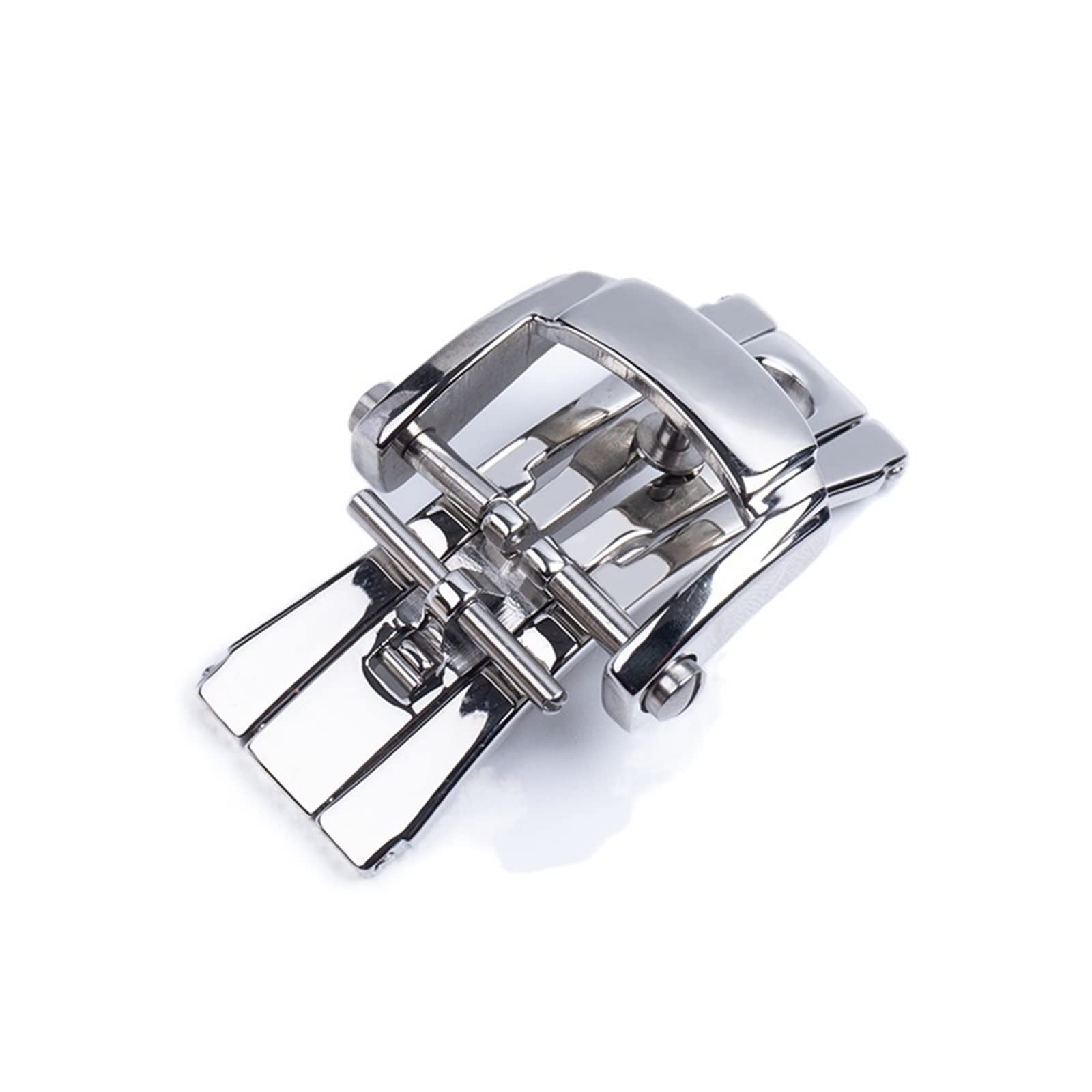 Amazon.com: SKM 18mm Quality Stainless Steel Folding Pin Buckle for ...