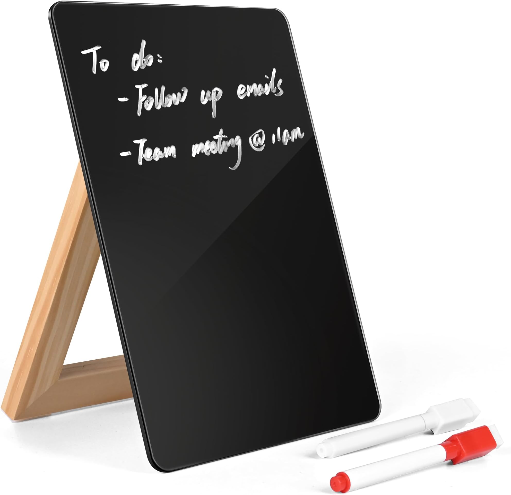 Amazon.com : ARCOBIS Desktop Glass Whiteboard with Reversible Solid ...