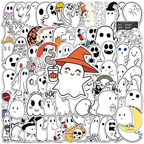 Veeteah Ghost Stickers Cute | Cute Ghost Decal Stickers - Halloween ...