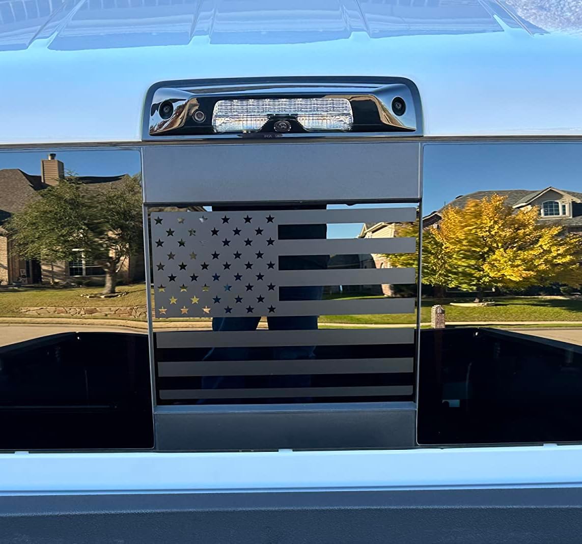 Amazon.com - for Dodge Ram 2009-2023 Rear Middle Window American Flag ...