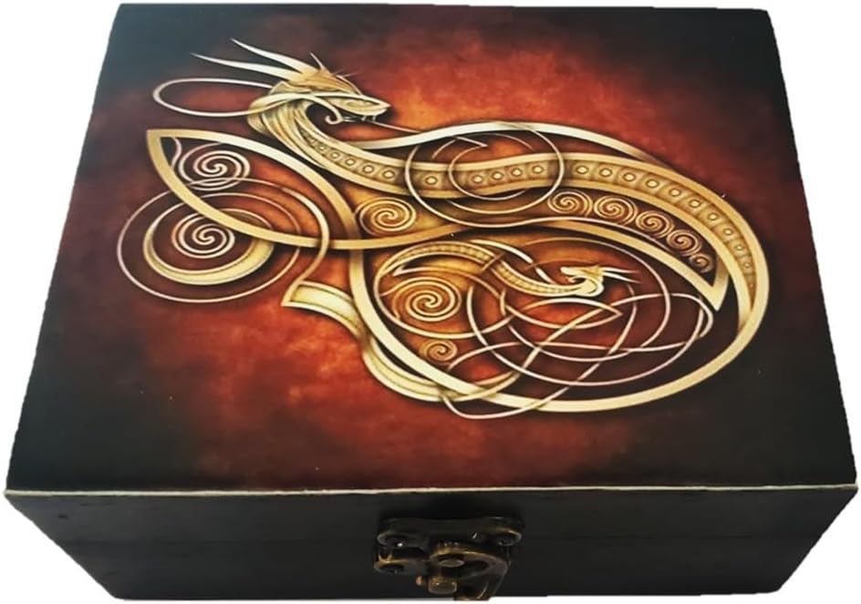 Amazon.com: Dragon Celtic Jewelry Box Collectible Tribal Container ...