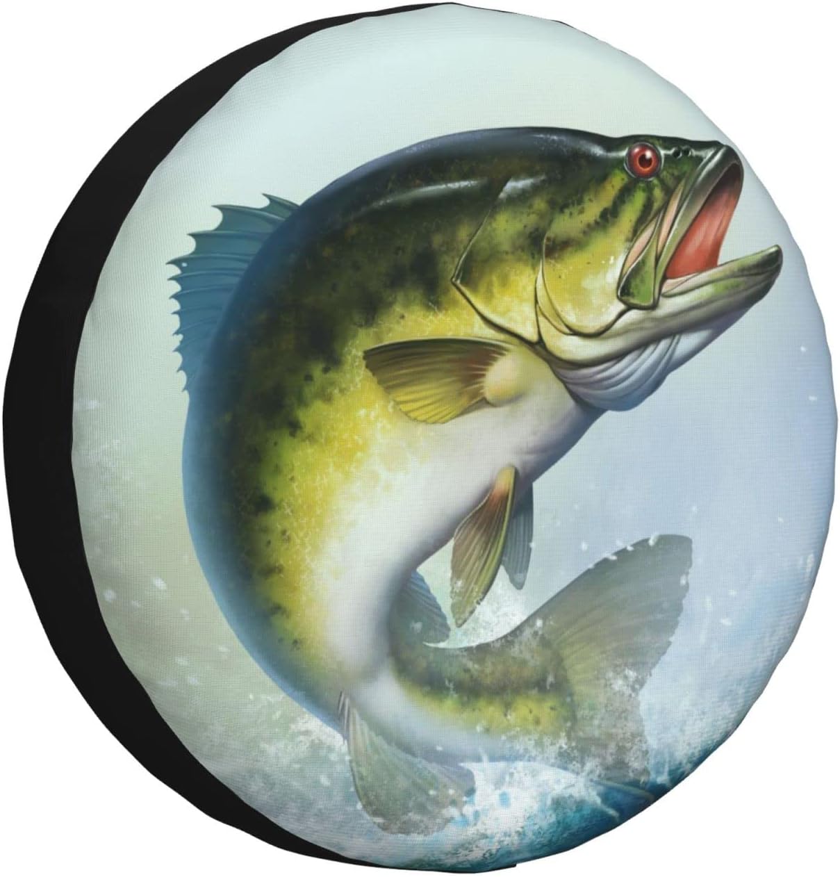 Amazon.com: Bass Fish Jumping Fishing Spare Tire Cover, Waterproof Sun ...