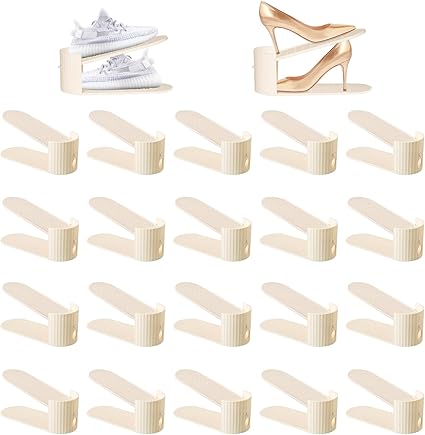 Amazon.com: SummerVines 20 Pack Shoe Slot Organizer, Shoe Stacker ...