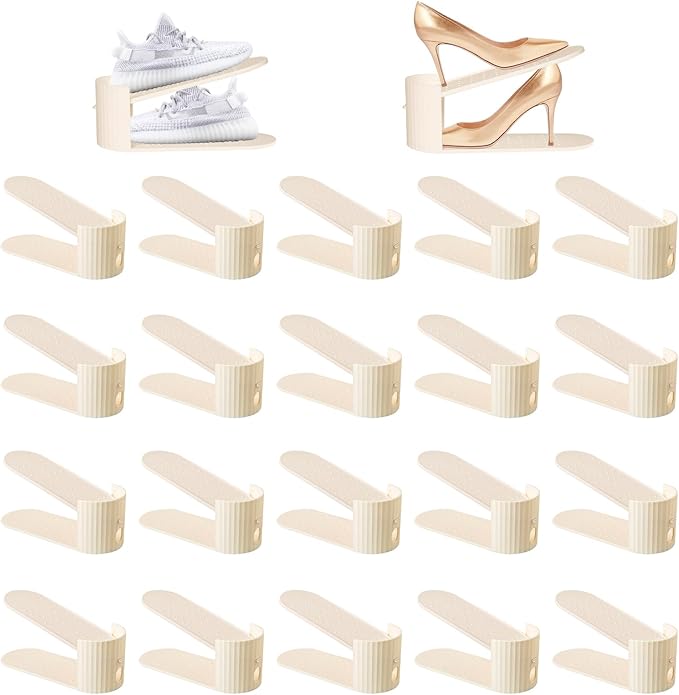 Amazon.com: SummerVines 20 Pack Shoe Slot Organizer, Shoe Stacker ...