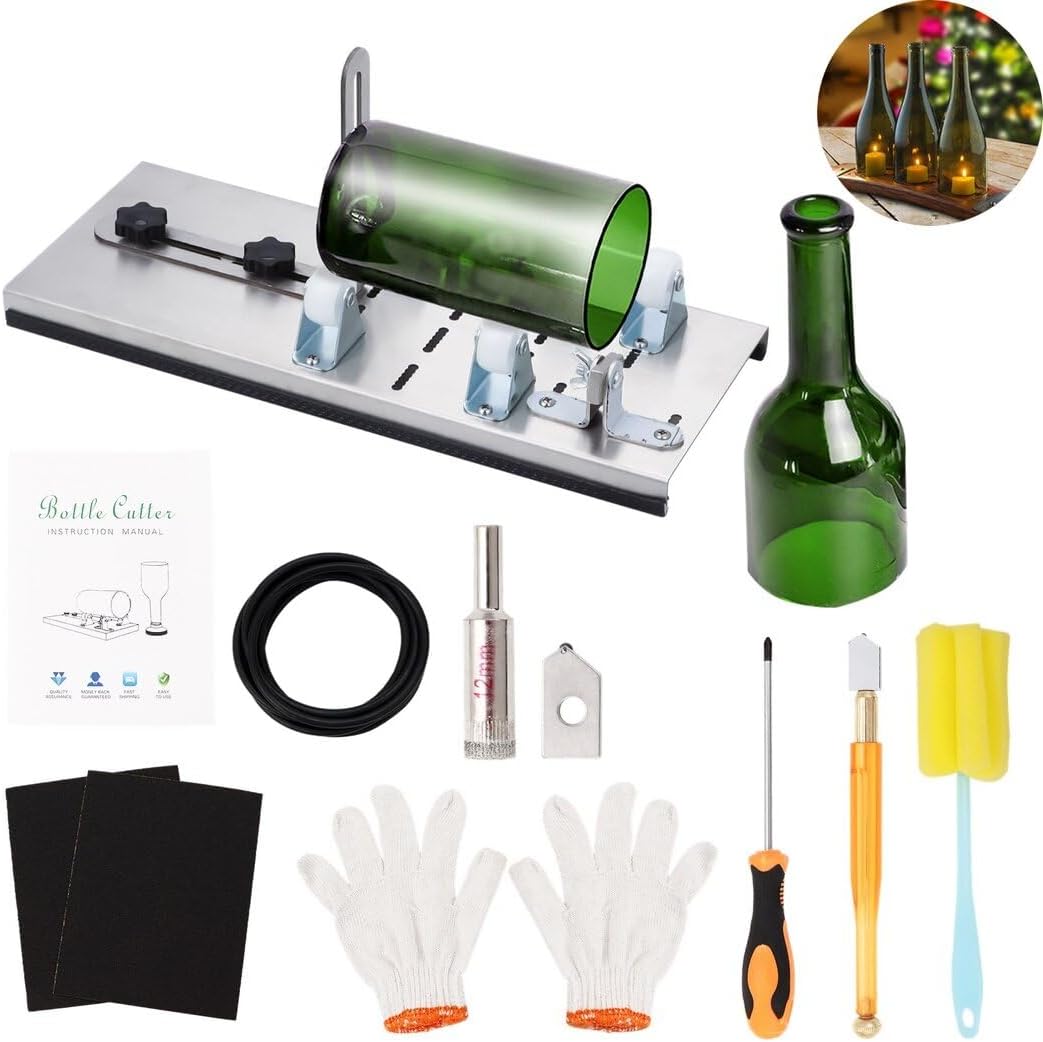 Amazon.com: Homaisson Glass Bottle Cutter Kit, 16 PCS Bottle Cutting ...