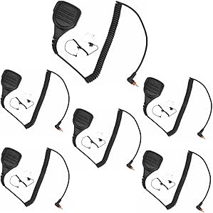 Amazon.com: Pdflie Remote Speaker Lapel Shoulder Mic with Earpiece for ...