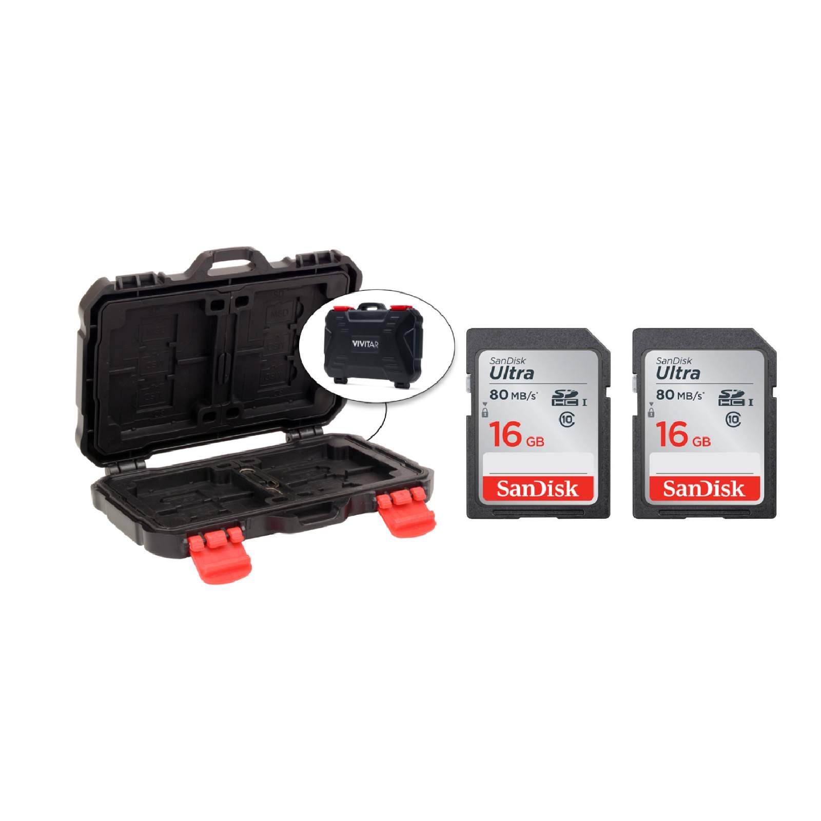 Amazon.com: Memory Card Hard Protector Case, Holds 4 CF, 8 SD & 12 ...