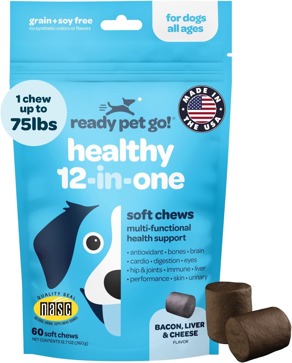 Amazon.com : 12-in-1 Complete Multivitamin for Dogs | Dog Multivitamin ...
