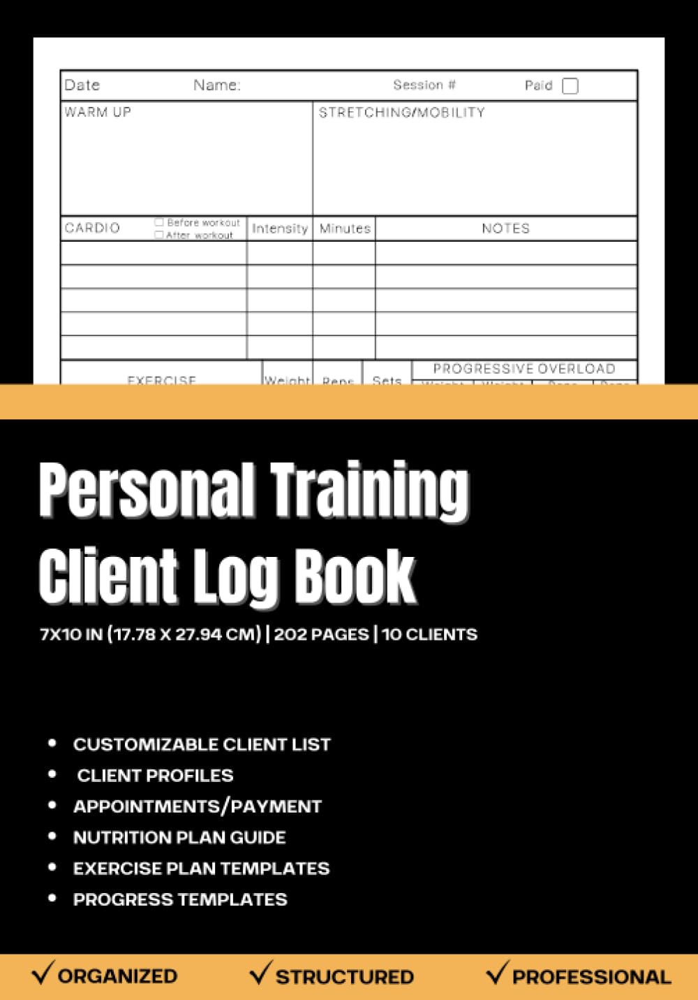 Personal Trainer Client Log Book: Professional Client Workout Planner ...