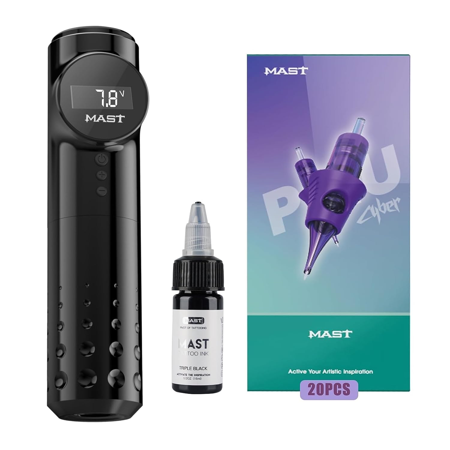 Amazon.com: Mast Tattoo Kit, Archer Cordless Pen Machine Gun, 20 Count ...