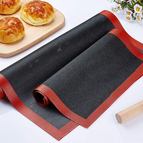 Amazon.com: 2 Pcs Silicone Mat, Microperforated Fiberglass Silicone Mat ...