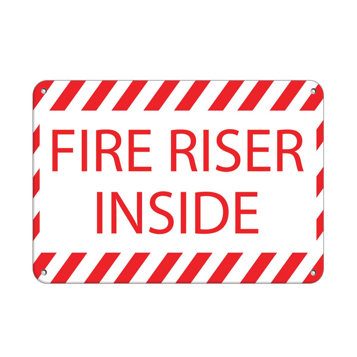 Aluminum Horizontal Metal Sign Multiple Sizes Fire Riser Inside Hazard ...
