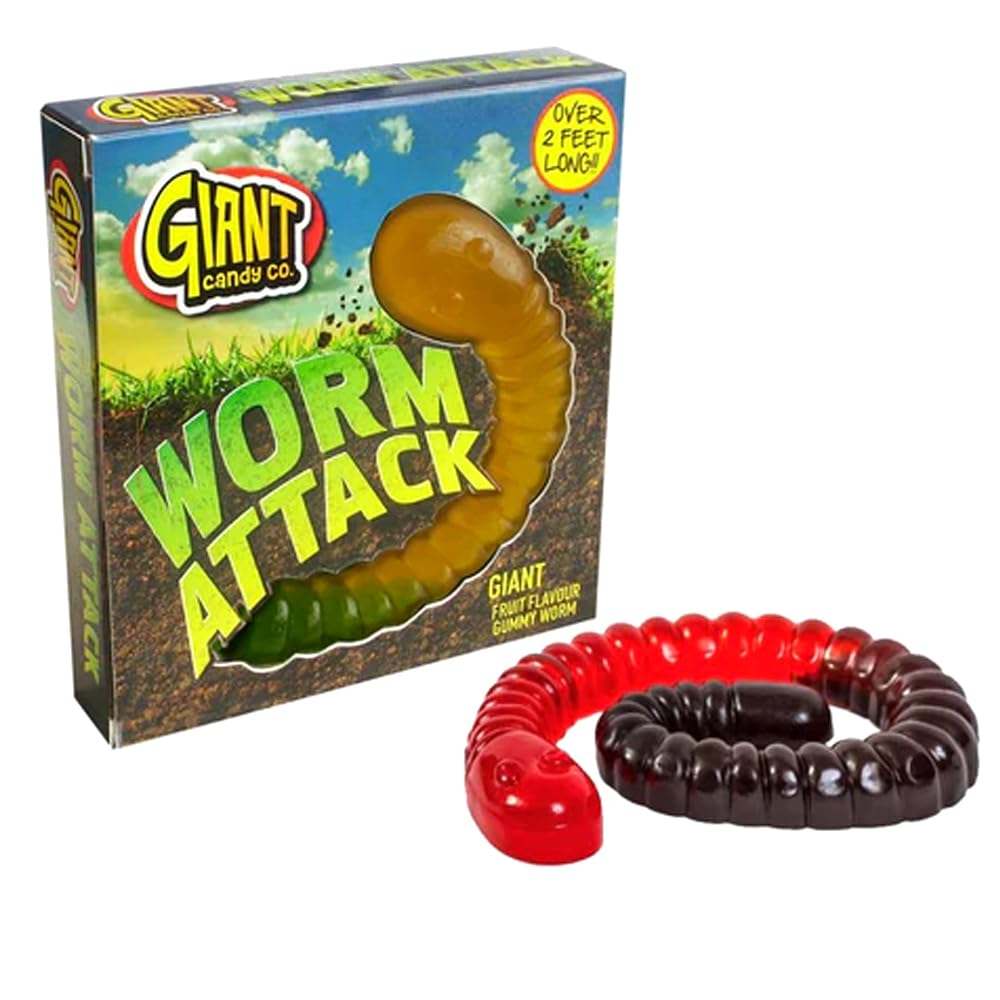 Giant Gummy Worm Attack Gift Box - 800g | Ultimate Sweet Surprise | Fun ...