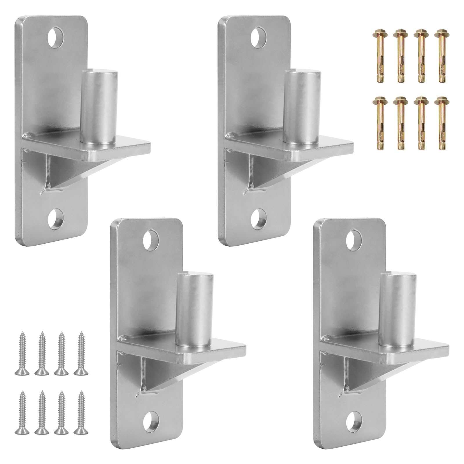 Snapklik.com : Rasugarlary Wall Mount Gate Hinges, Silver Farm Gate ...