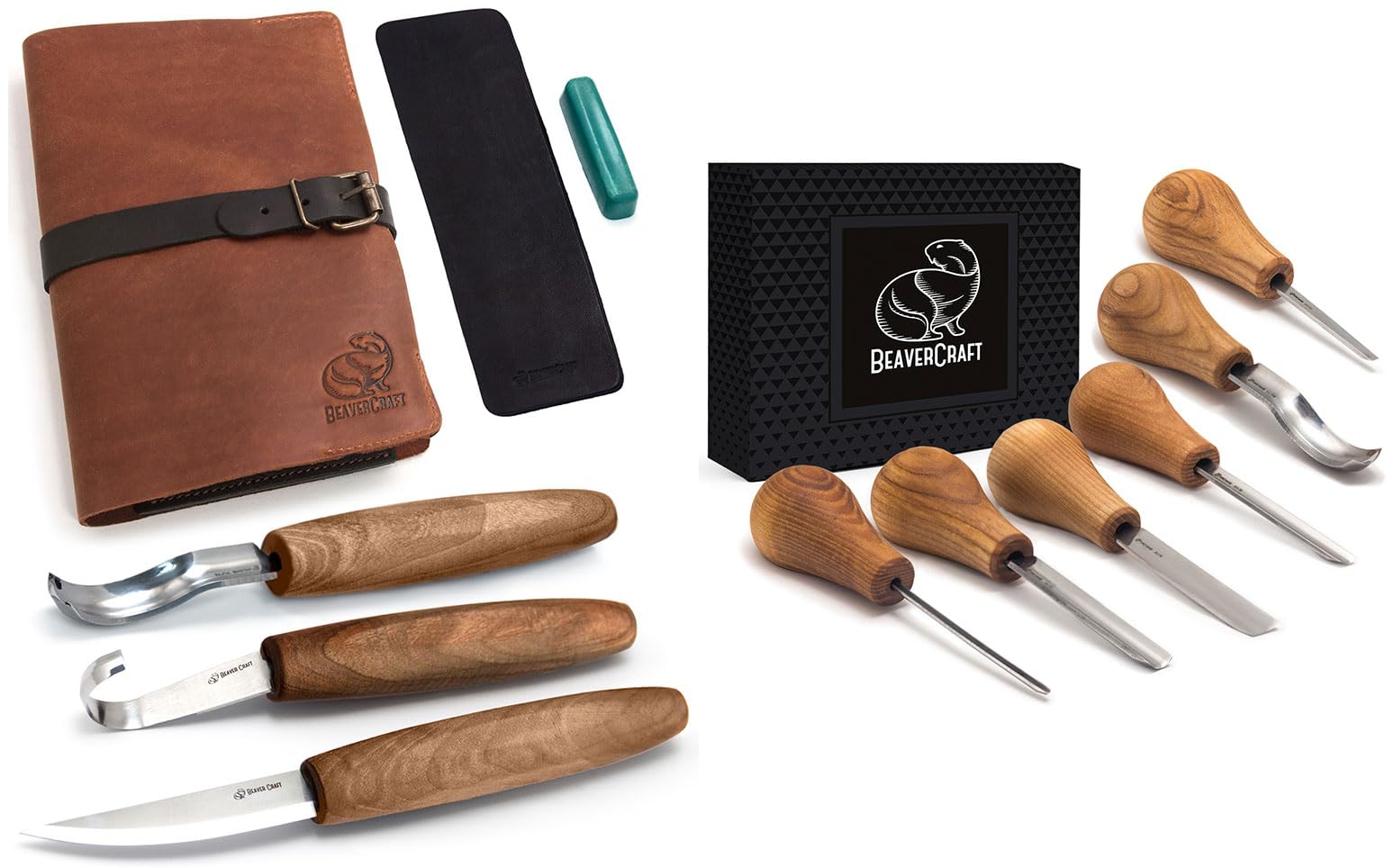 Amazon.com: BeaverCraft S14x Wood Spoon Carving Tools Kit SC05 Wood ...