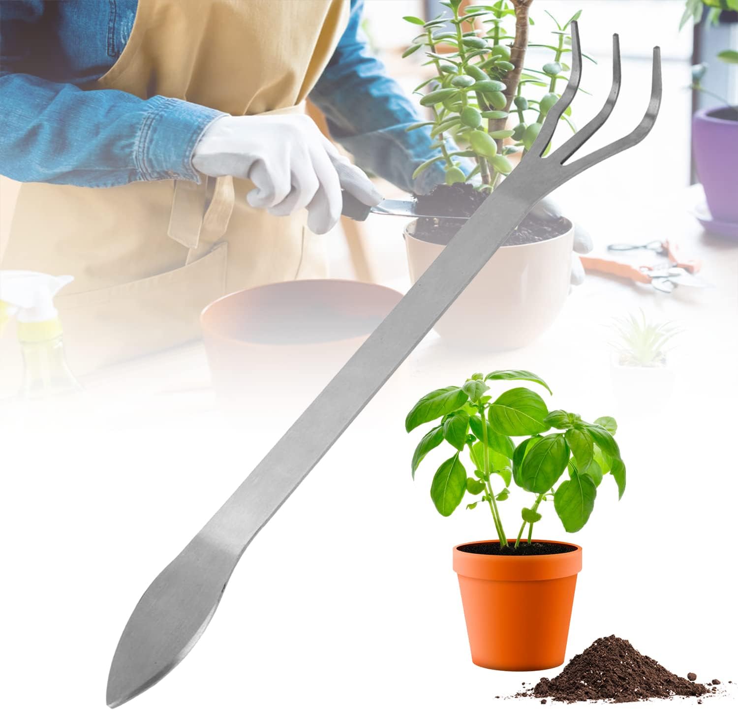 Amazon.com : Honiwu Root Rake for Bonsai, Stainless Steel 3-Prong ...