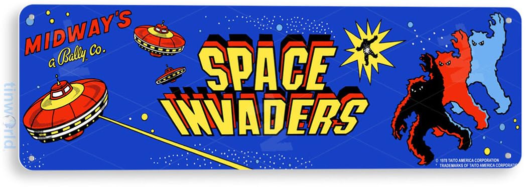 Amazon.com: Tinworld TIN Sign C502 Space Invaders Arcade Game Room Shop ...