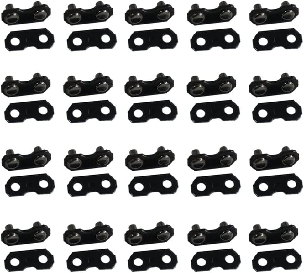 HURI 20 pieces connecting links + rivets 3/8 1.3 mm for saw chain ...
